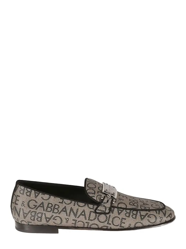 Dolce & Gabbana Jacquard Loafers - Brown