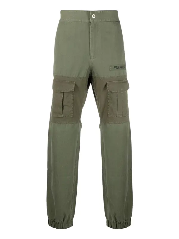 Palm Angels Cotton Trousers - Green