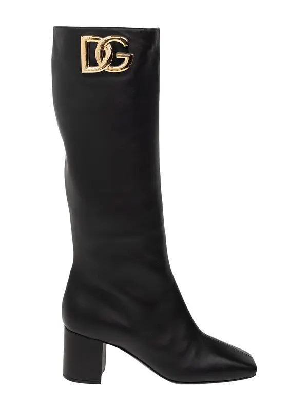 Dolce & Gabbana Leather Boots - Black