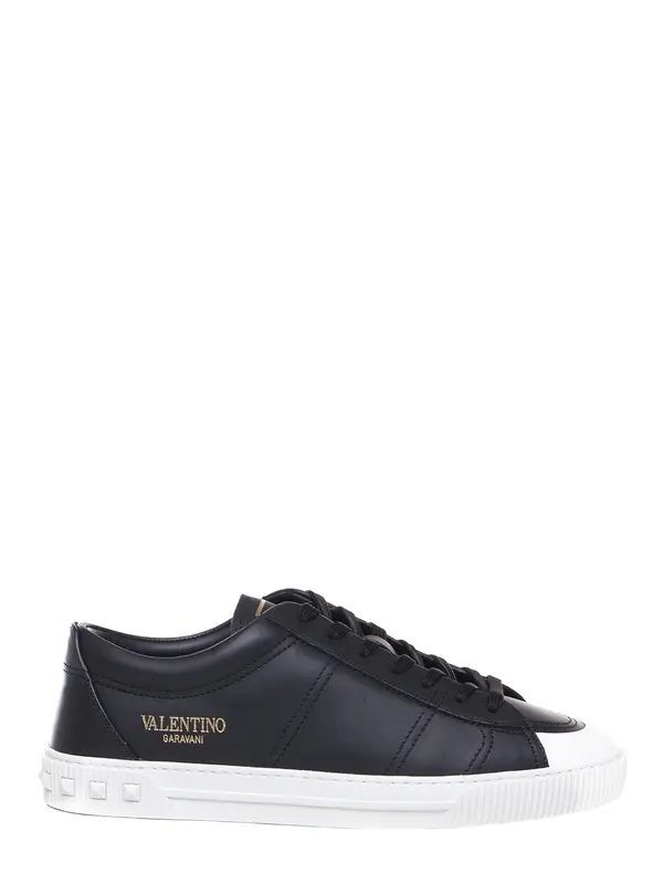 Valentino Garavani Leather Sneakers - Black