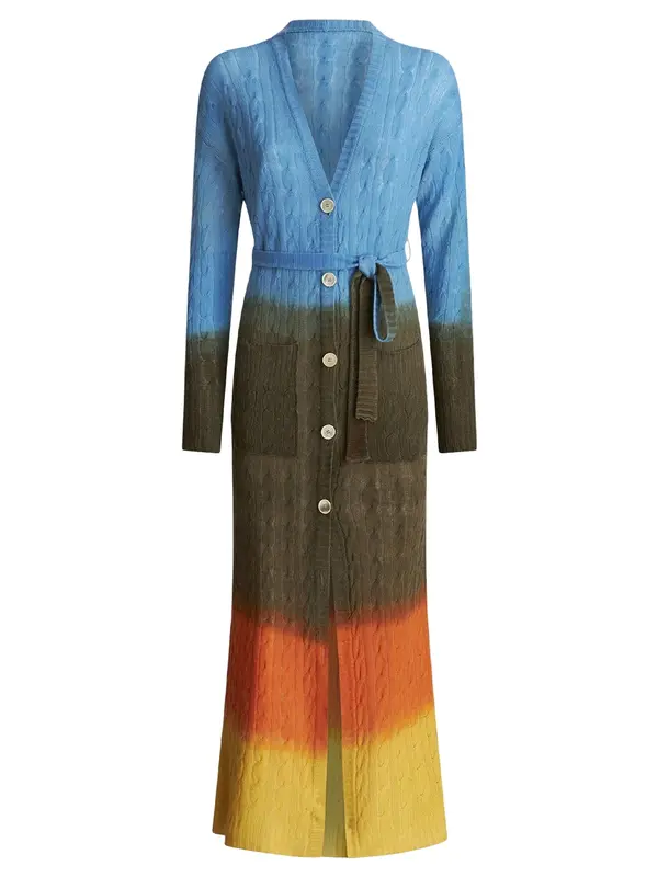 Etro Wool Flared Dress - Blue