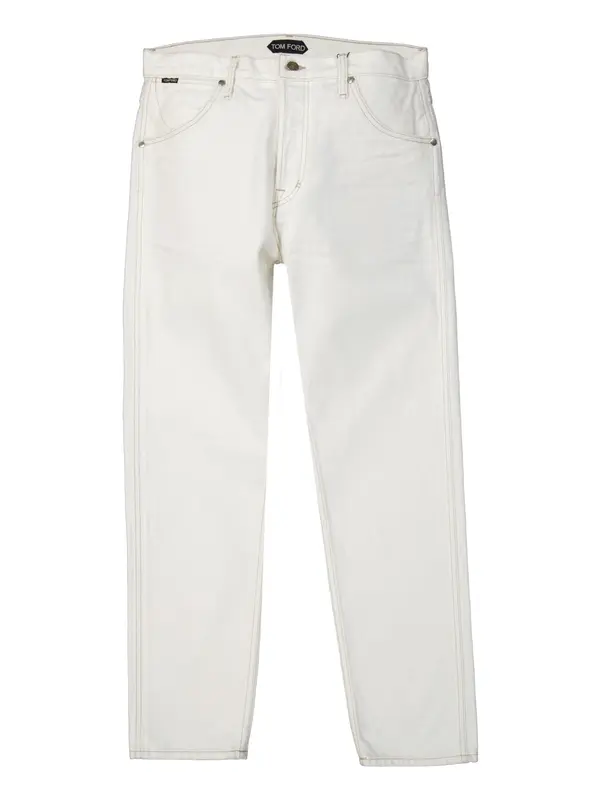 TOM FORD Straight Leg Denim Jeans - White
