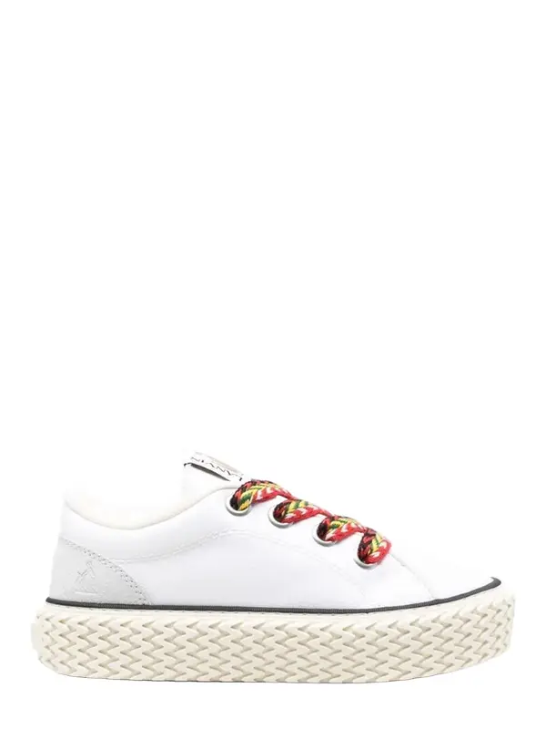 LANVIN Cotton Lace-up Sneakers - White