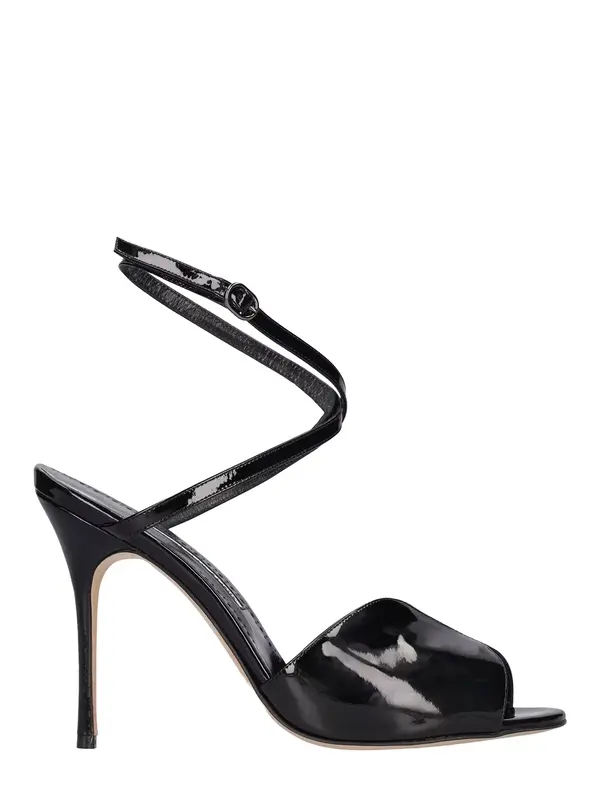 Manolo Blahnik Hourani 105 Sandals - Black