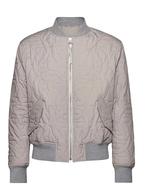 FERRAGAMO Quilted Bomber Jacket - Gray