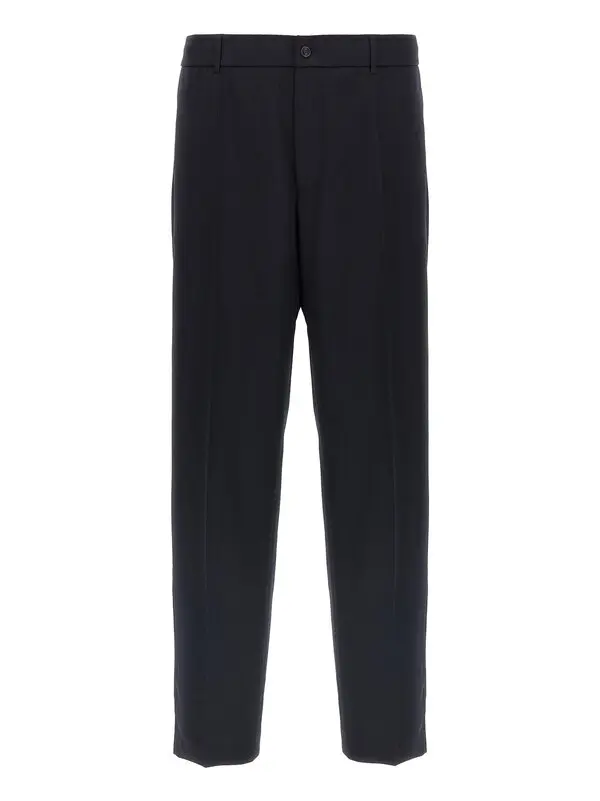Moncler Wool Blend Gabardine Pants - Blue