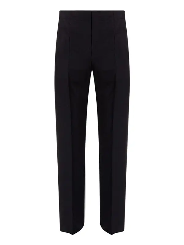FERRAGAMO Cotton And Silk Trousers - Blue