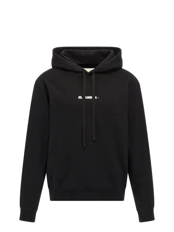 JIL SANDER Logo Hoodie - Black