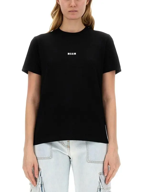 MSGM Micro Logo T-shirt - Black
