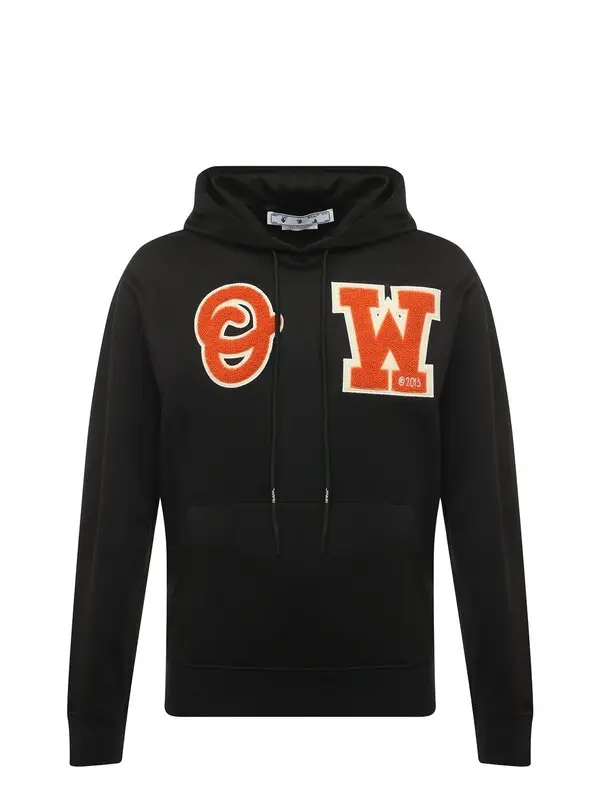 Off-White Hooded Logo Sweatshirt - Black