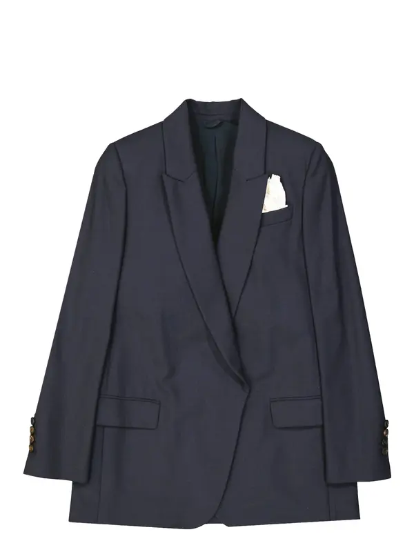 Brunello Cucinelli Virgin Wool Jacket - Blue