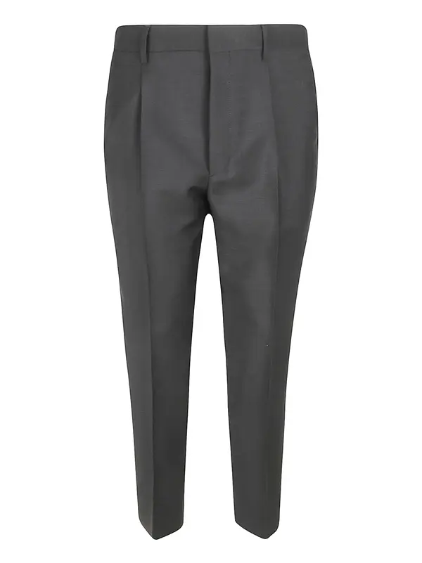 Prada Classic Wool Trousers - Gray