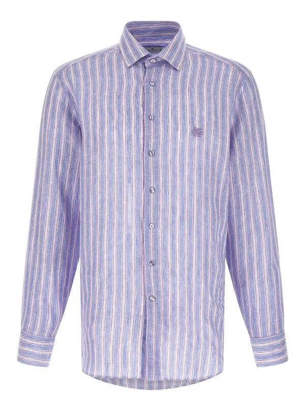 Etro Striped Linen Shirt - Multicolor
