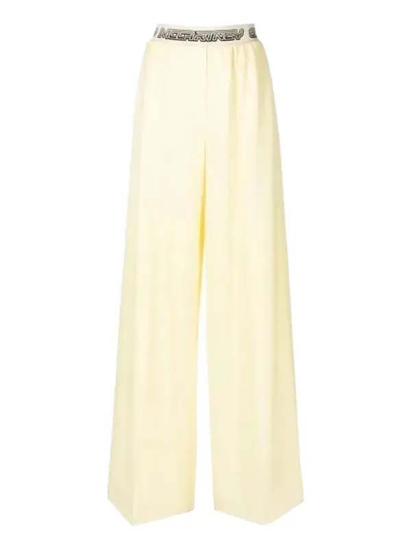 Stella McCartney Logo Wool Pants - Yellow