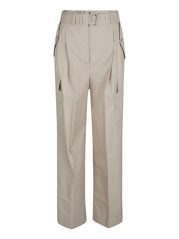 Prada High-waisted Cargo Trousers - Beige