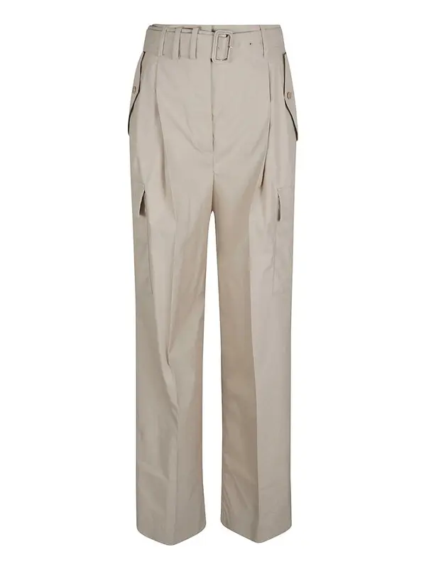Prada High-waisted Cargo Trousers - Beige