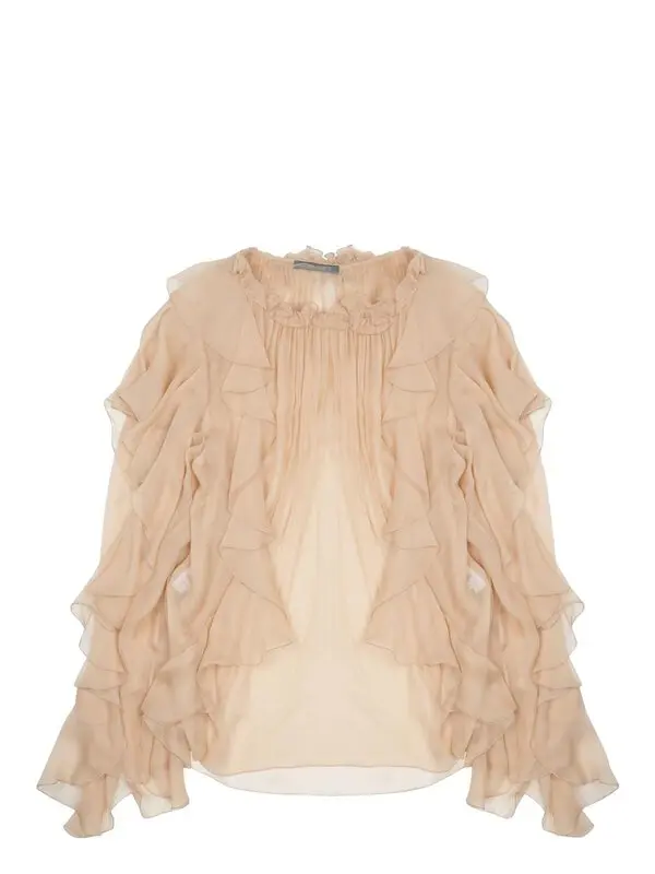 Alberta Ferretti Silk Shirt - Beige