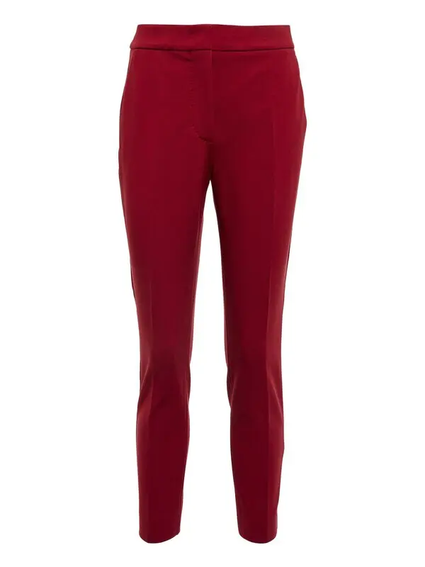Max Mara Pegno Viscose Jersey Trousers - Red