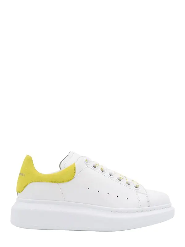 Alexander McQueen Leather Oversized Sneakers - White