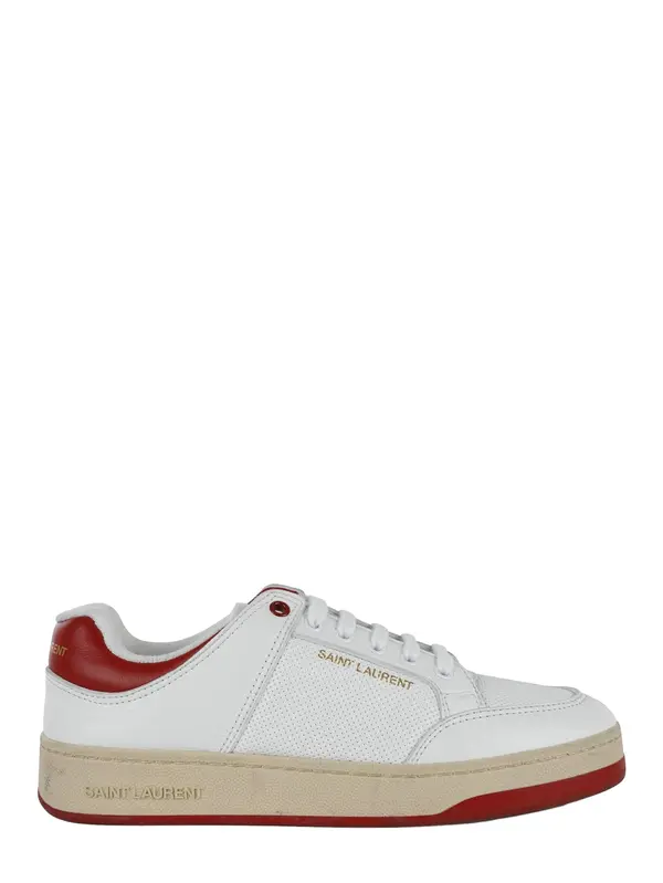 Saint Laurent Leather Sneakers - White