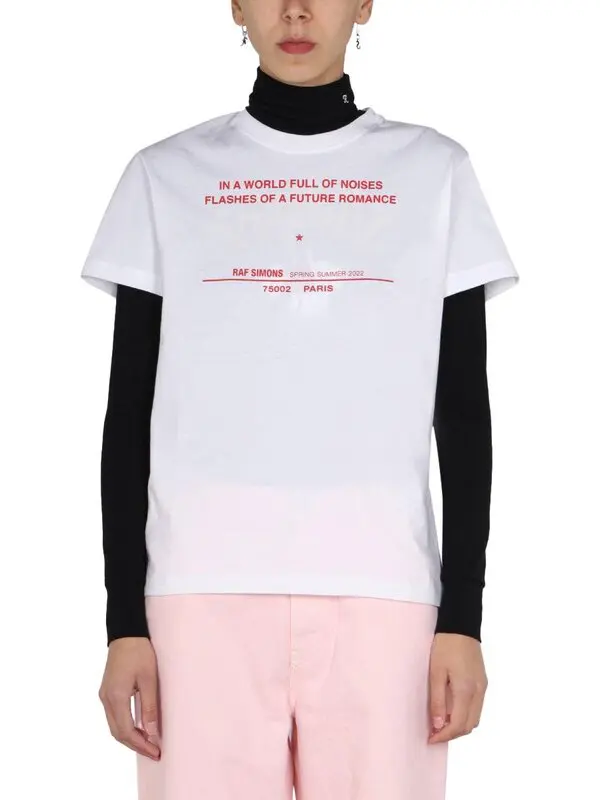 Raf Simons Logo Print T-shirt - White