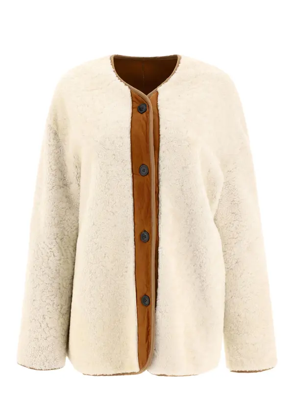 GIOVI Reversible Shearling Jacket - White
