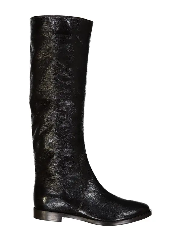 SERGIO ROSSI Leather Boots - Black