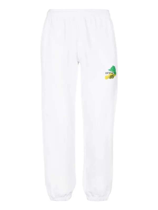 Off-White Cotton Logo Sweatpants - White
