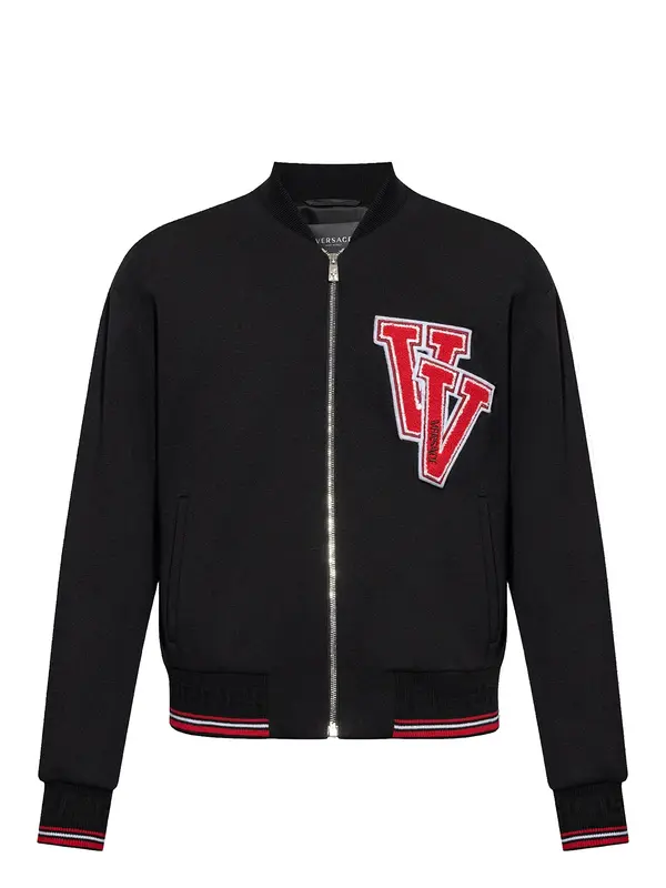 Versace Patch Bomber Jacket - Black