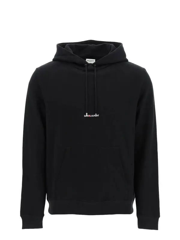 Saint Laurent Hoodie Sweatshirt - Black
