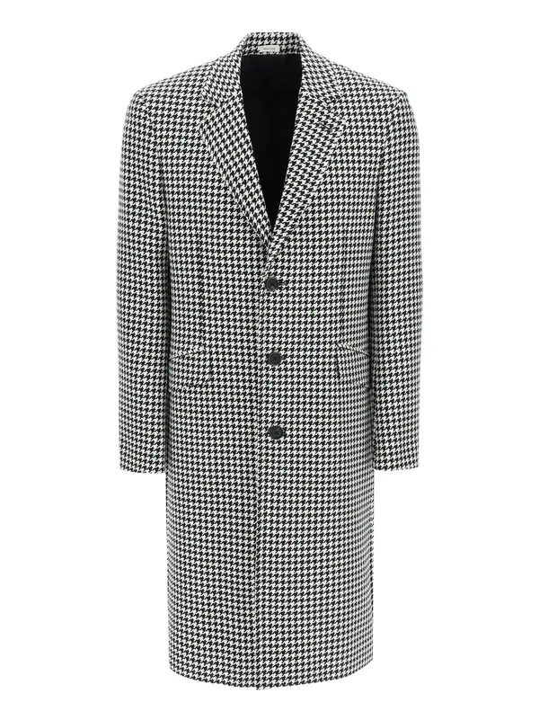 Alexander McQueen Pied De Poule Wool Coat - Black