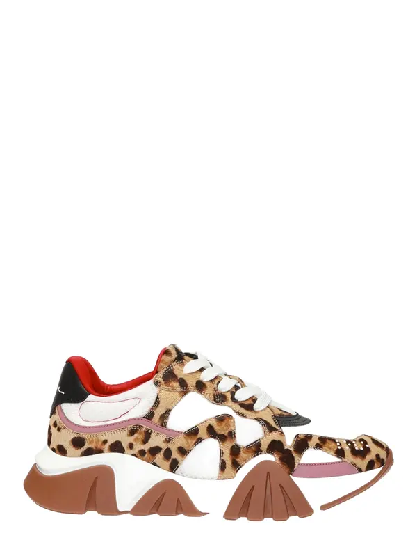 Versace Squalo Leopard Sneakers - Beige