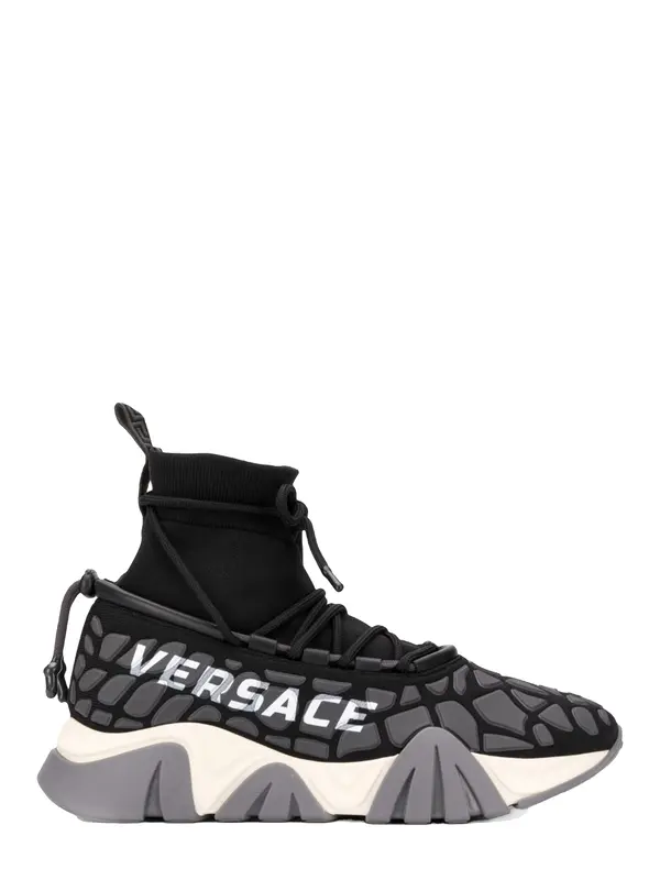 Versace Squalo Drawstring Sneakers - Black
