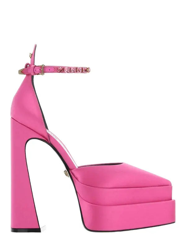 Versace Silk Satin Pumps - Pink