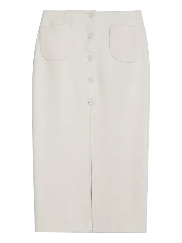 MARGAUX LONNBERG Jagger Midi Skirt - White