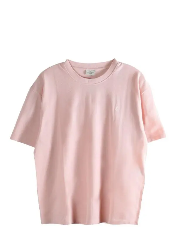 Saint Laurent Cotton T Shirt - Pink