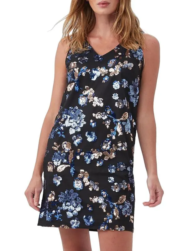 Trina Turk Glitterati Sequin Floral Minidress - Multi