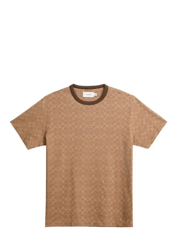 COACH Signature T-shirt - Tan Signature