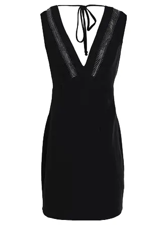 Topshop Crepe Mini Dress - Black