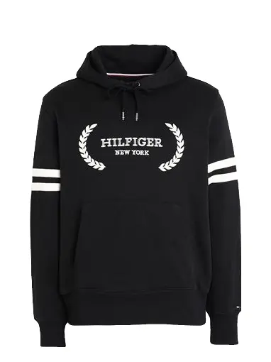 Tommy Hilfiger Cotton Fleece Appliquéd Sweatshirt - Black