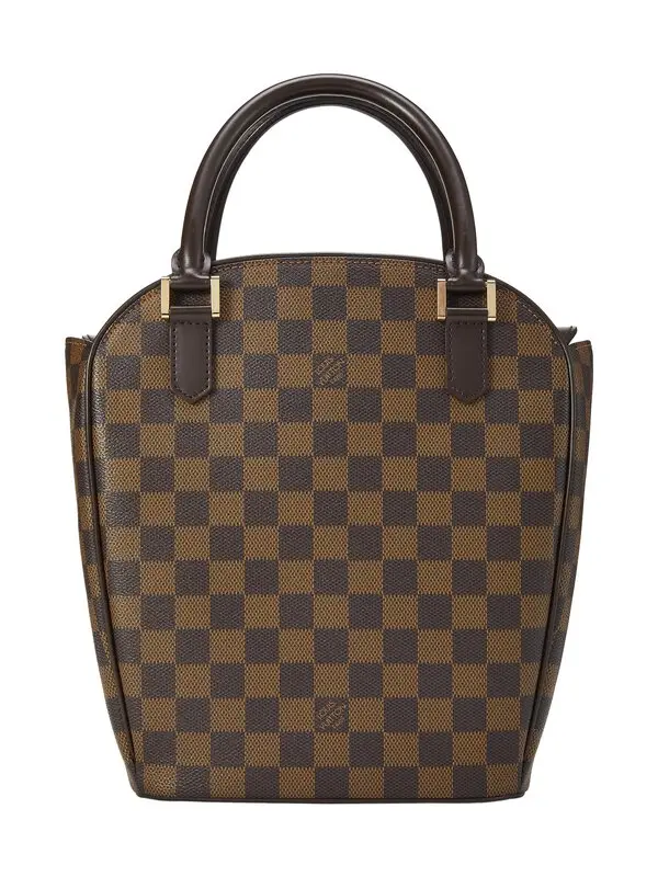 LOUIS VUITTON Damier Ebene Sarria Seau Top Handle Bag - Brown