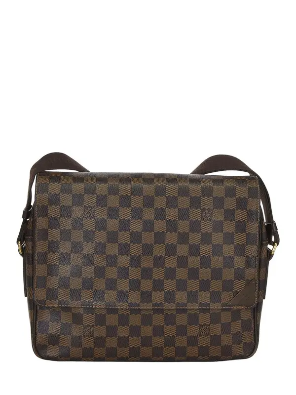 LOUIS VUITTON Damier Ebene Shelton Messenger Bag - Brown