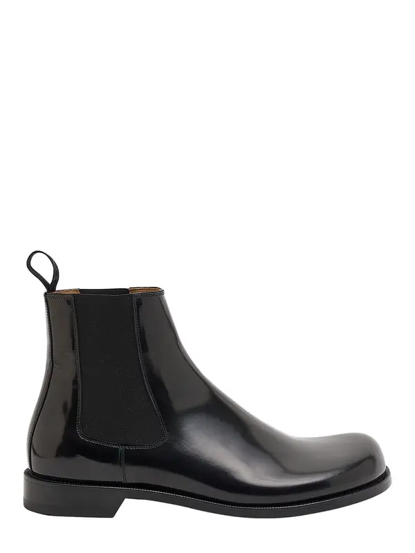 Loewe Terra Leather Chelsea Boots - Black