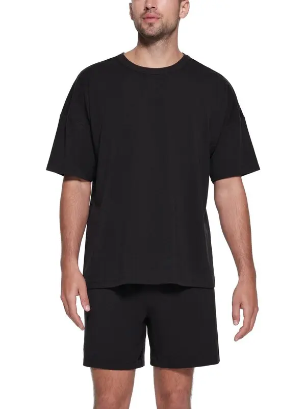 SKIMS Jersey Lounge Oversized T Shirt - Obsidian
