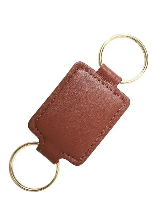 ROYCE NEW YORK Leather Key Fob - Tan