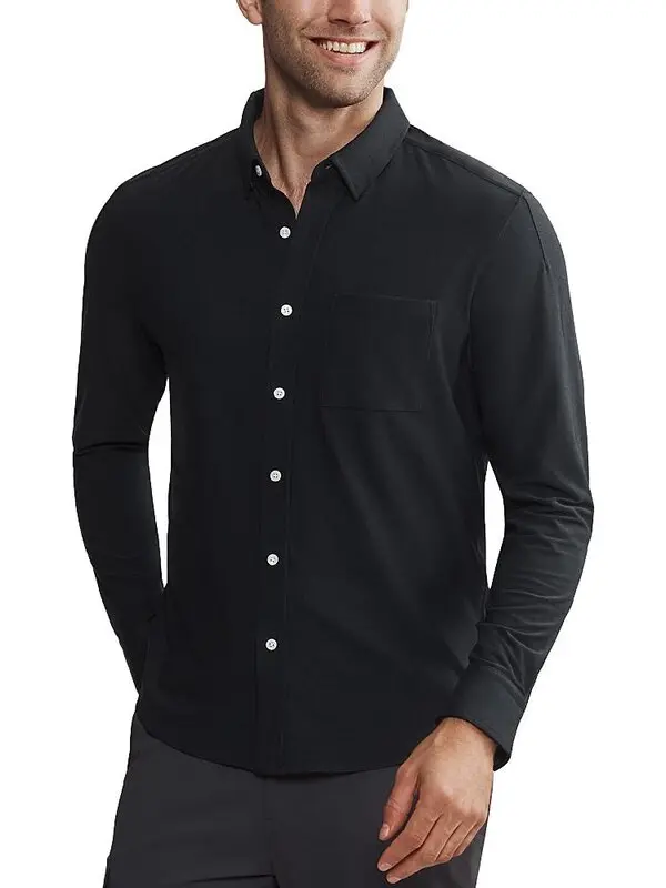 RHONE Wfh Regular Fit Button Down Shirt - Black