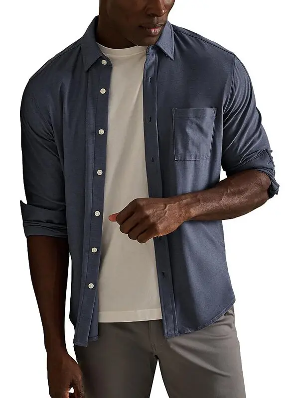 RHONE Wfh Regular Fit Button Down Shirt - Shale Blue