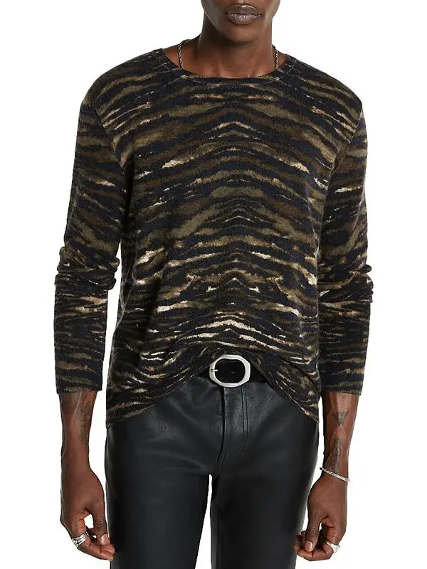 John Varvatos Sobrado Cashmere Crewneck Sweater - Dark Brown