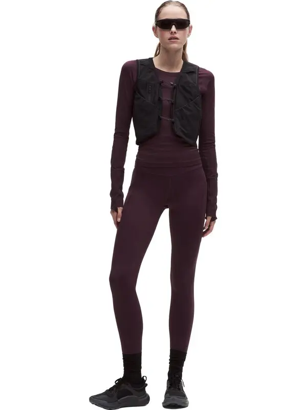 Lululemon Fast And Free High-rise Thermal Tight 28 - Black Plum