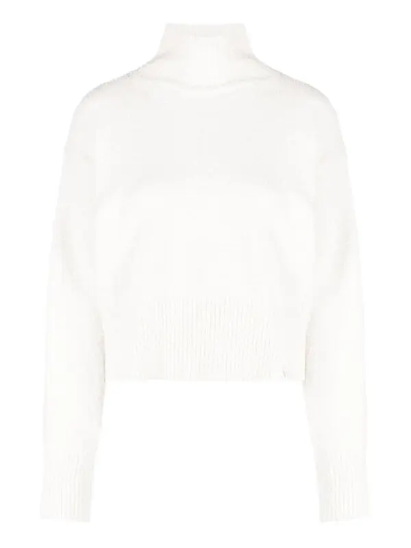 Calvin Klein Bouclé-design Drop Shoulder Jumper - White